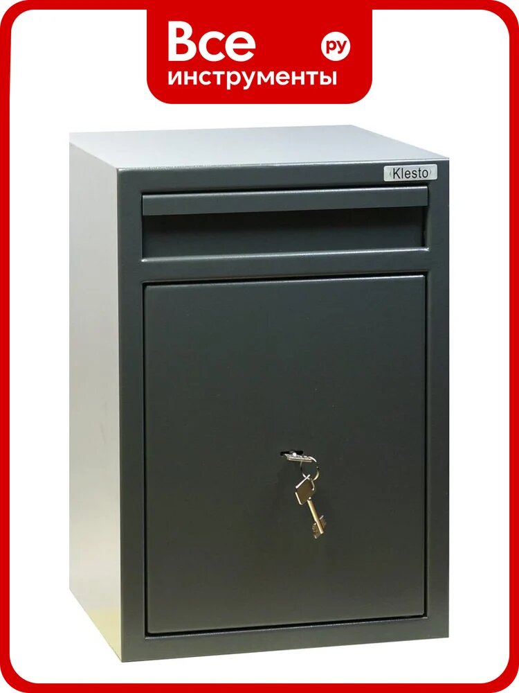 Сейф KlestO DS-50, депозитный, взломостойкий, стальной, серый
