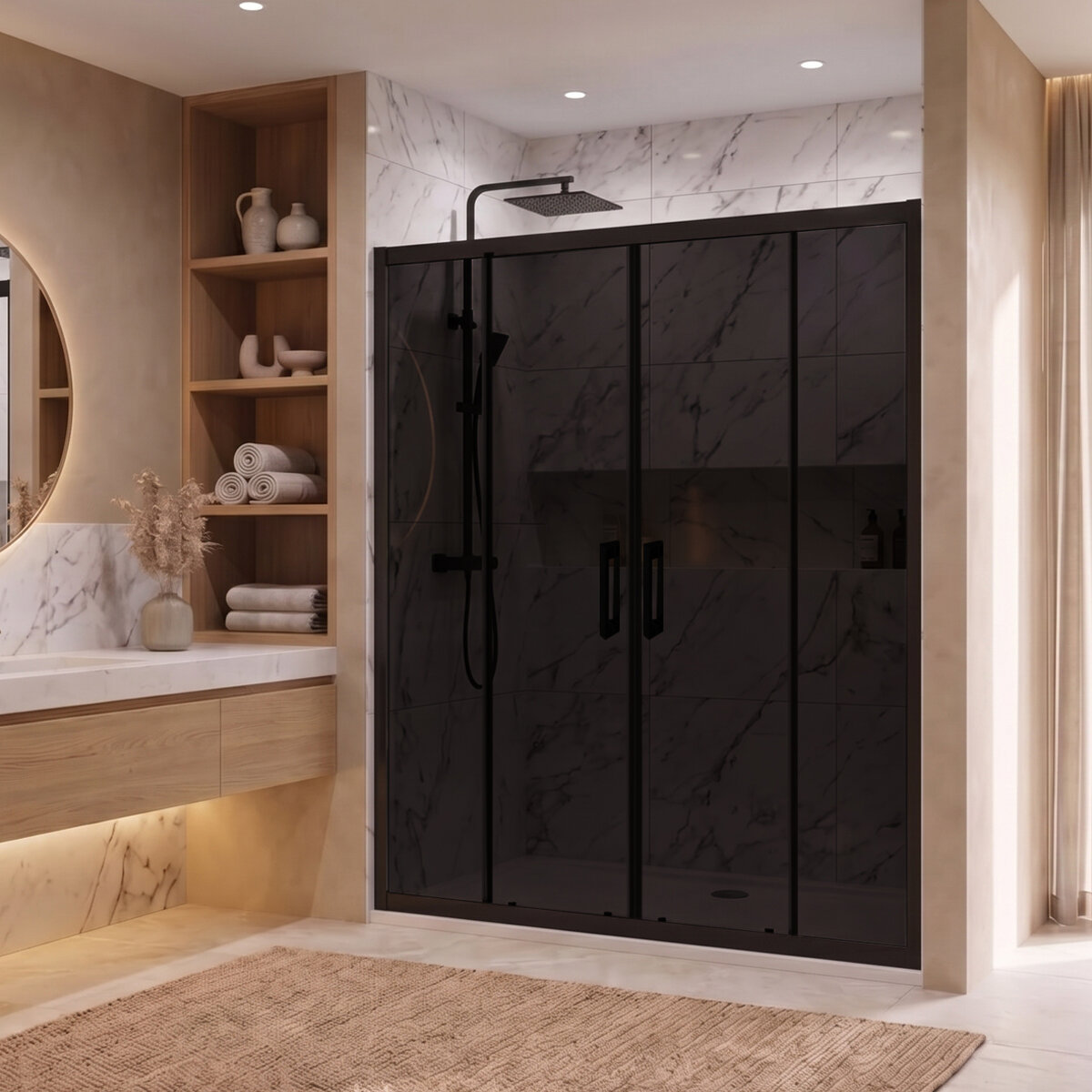 Душевая дверь Royal Bath Tudor 200х185 RB185HT-G-BL