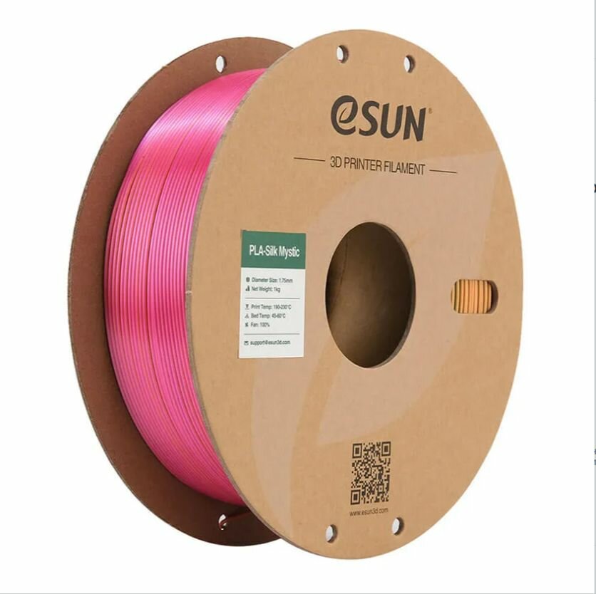 Катушка пластика ESUN PLA-Silk Mystic золотой-красный-зеленый 1.75 мм, 1 кг