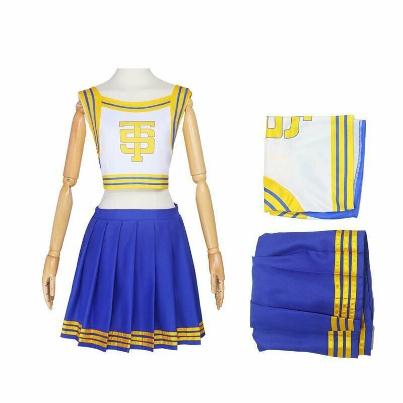 Cosplay kostyum taylor swift cheerleader dlya anime i igrovykh rolevykh igr iz poliestera, zheltyy
