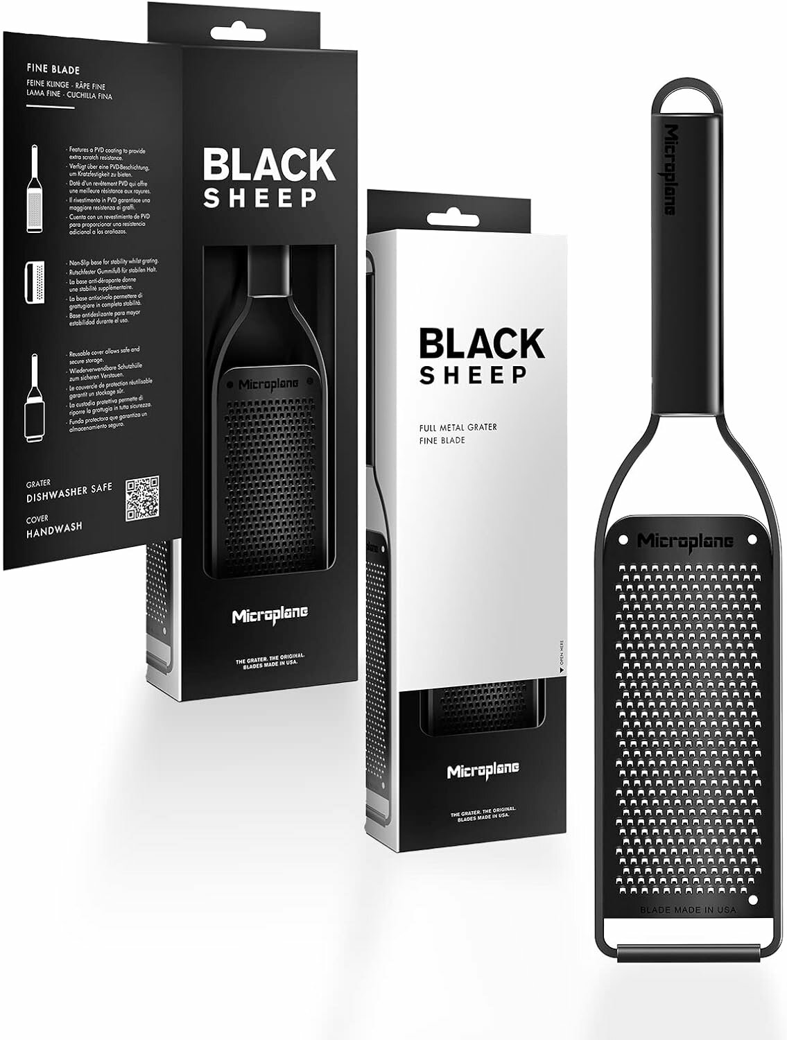 Кухонная терка Microplane Black Sheep Series FINE с лезвием из нержавеющей стали - Сделано в США