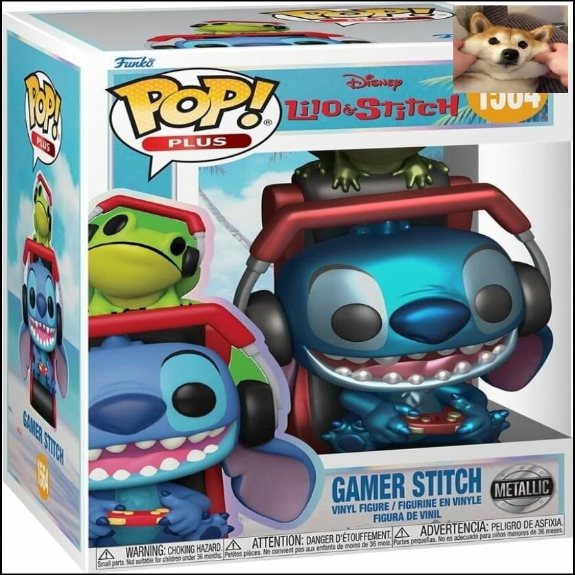 Эксклюзивная металлическая фигурка Stitch Gamer из Disney Plus, 1564