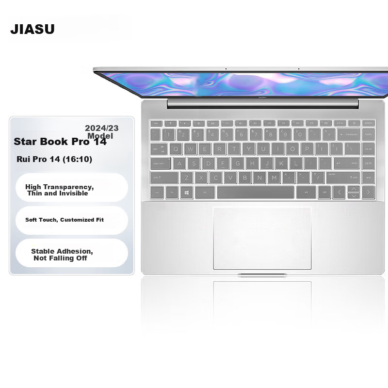 Jiasu клавиатурная накладка для HP Star Book Pro 14 2024/Rui Pro 14 14-дюймовый защитный экран для ноутбука