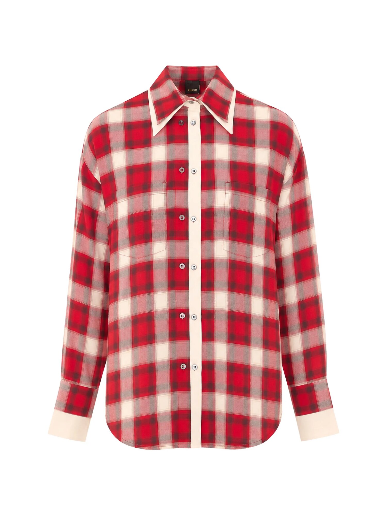 Рубашка Check-motif pocket-detail shirt