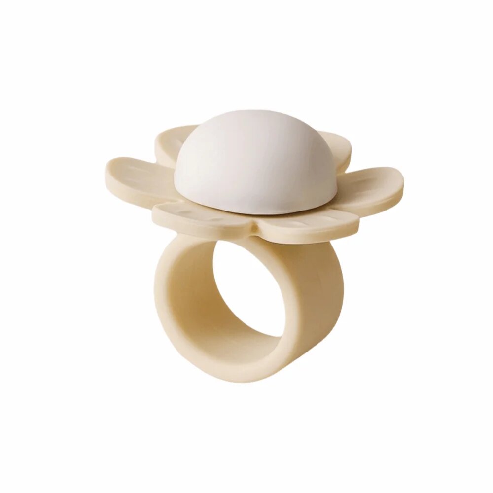 Силиконовый чехол на дверную ручку Цветок, Coffee