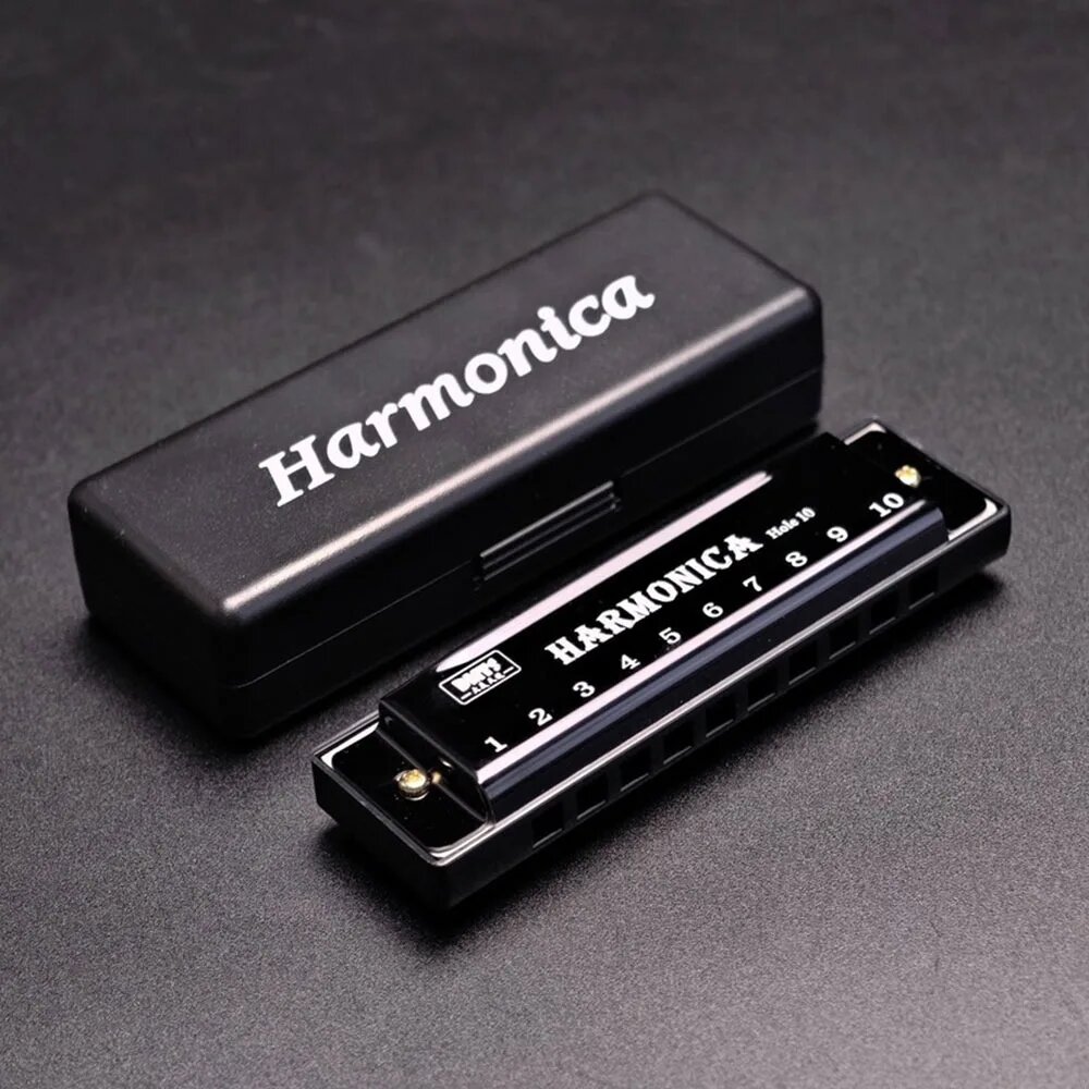Черная губная гармошка Harmonica, тон C