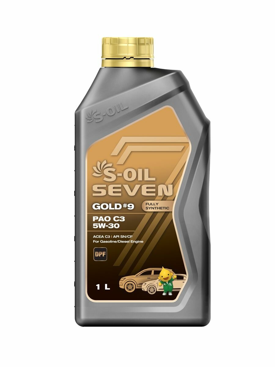 Масло моторное S-OIL 7 5W-30 GOLD #9 PAO C3 (1л)