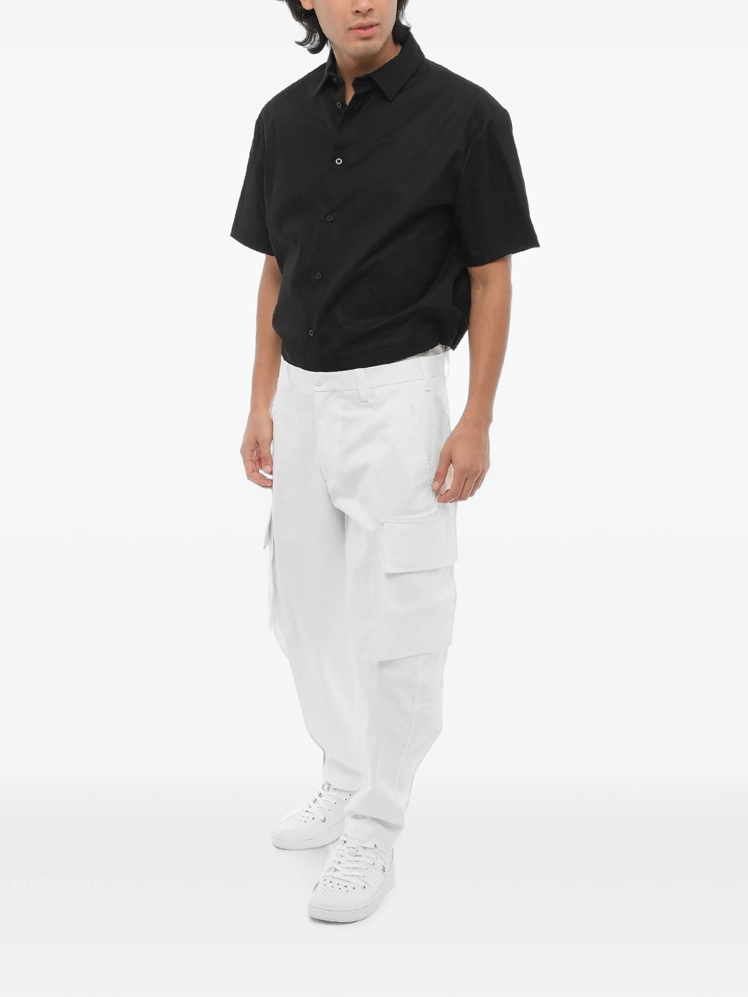 Брюки Neil Barrett Fireman trousers, размер 50, бежевый/белый — фото 1