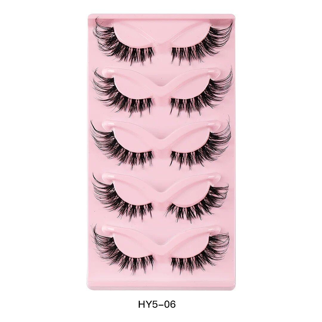 5 Pairs Cat Eye Lashes Fake Eyelashes Natural long Lashes HY5-6