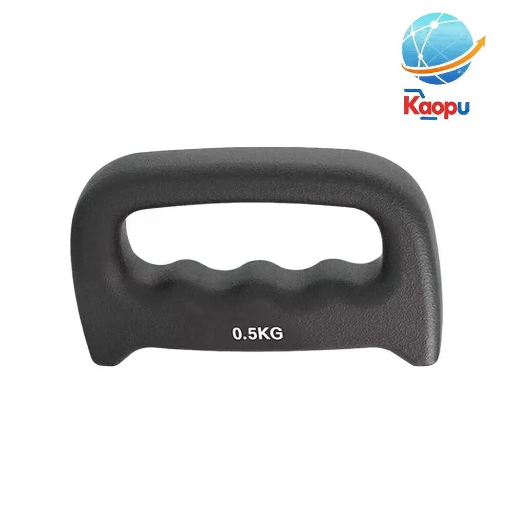 Гантели Kaopu, 1 шт, вес 0.5 кг, черные, с покрытием из ПВХ