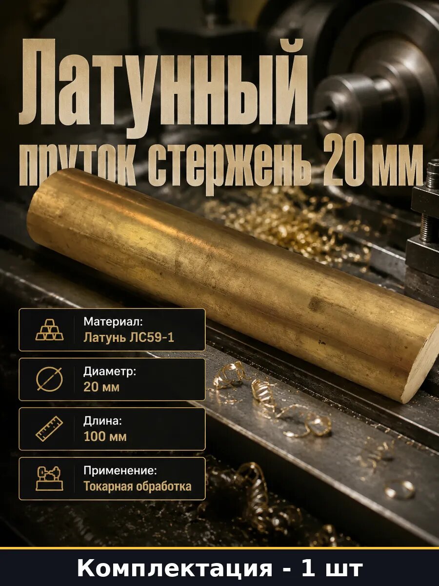 Металлический профиль латунь 20 мм 100 мм пруток стержень