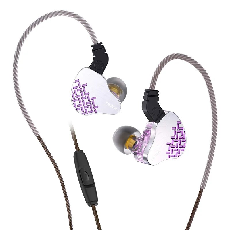 KBEAR Rosefinch проводные наушники Фиолетовый, Purple with mic