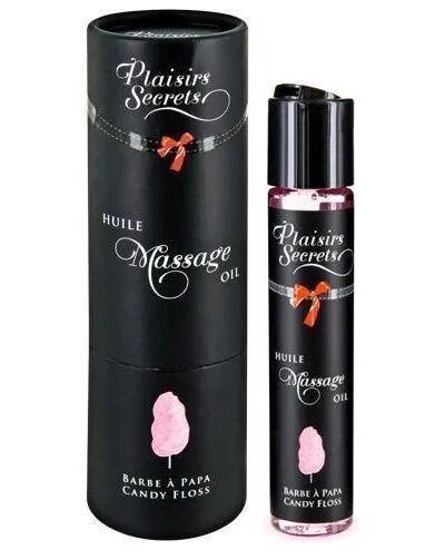 Plaisir Secret Массажное масло с ароматом сладкой ваты Huile de Massage Gourmande Barbe a Papa - 59 мл.