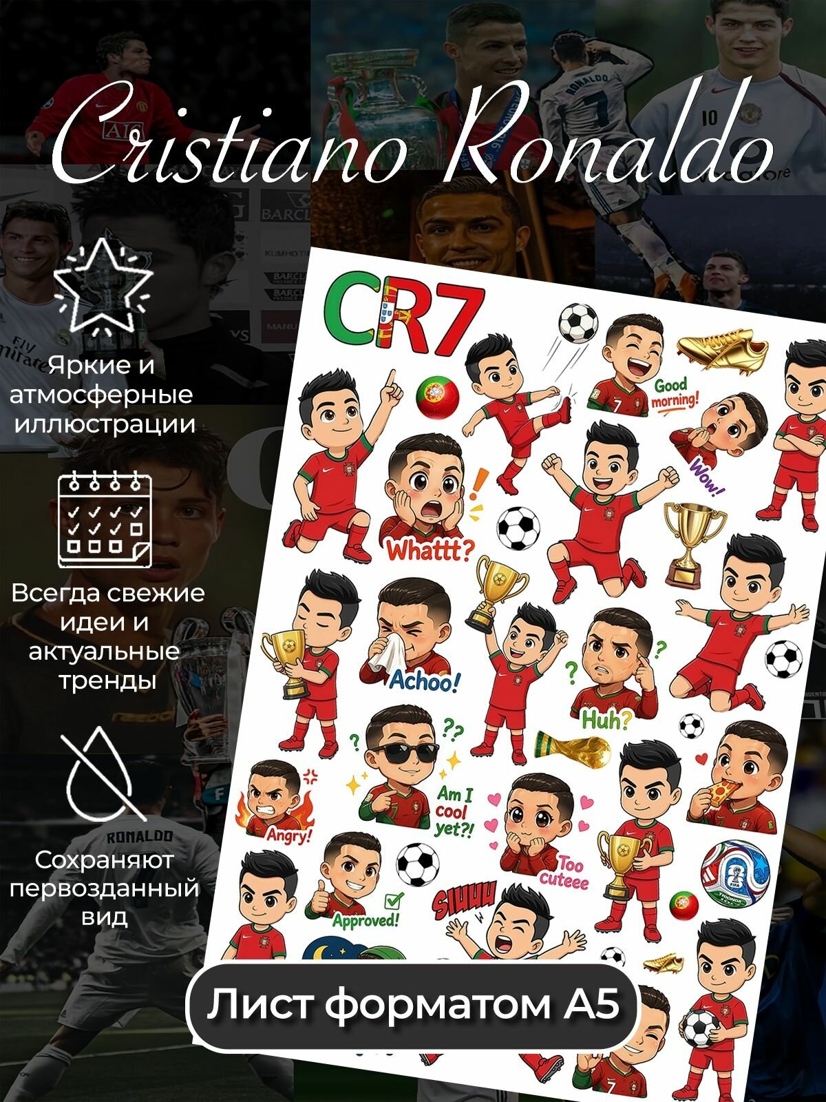 Наклейки Криштиану Роналду (Cristiano Ronaldo)