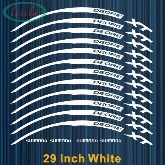 Набор наклеек для колес горного велосипеда Vinyl 12 шт. Белый, 29er white
