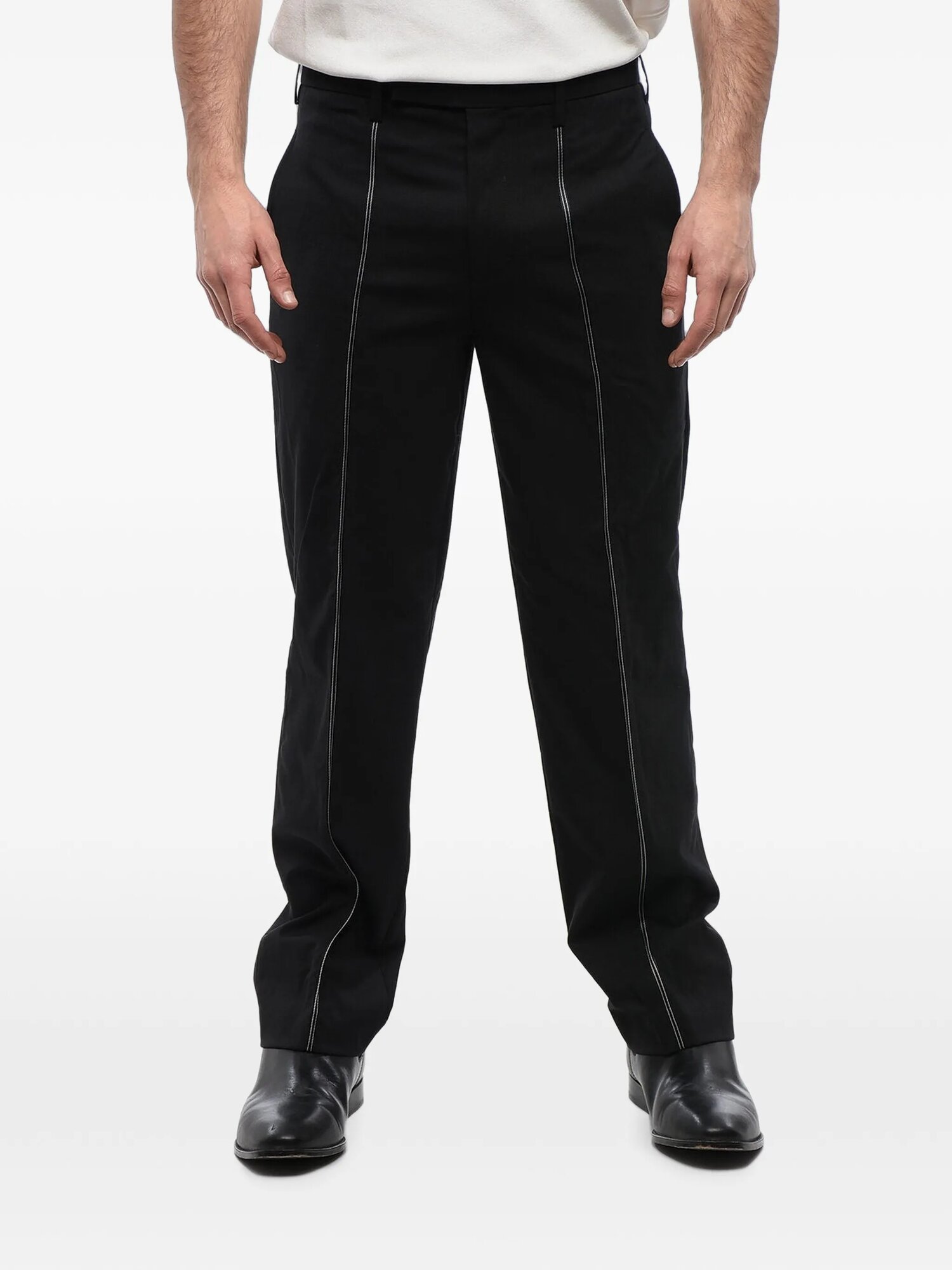 Брюки Contrast-stitch slim-fit trousers
