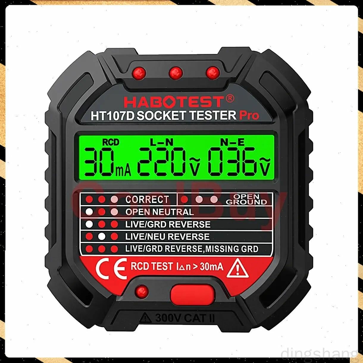 Тестер розеток HABOTEST HT107 Pro тестовое напряжение розетка EU Plug