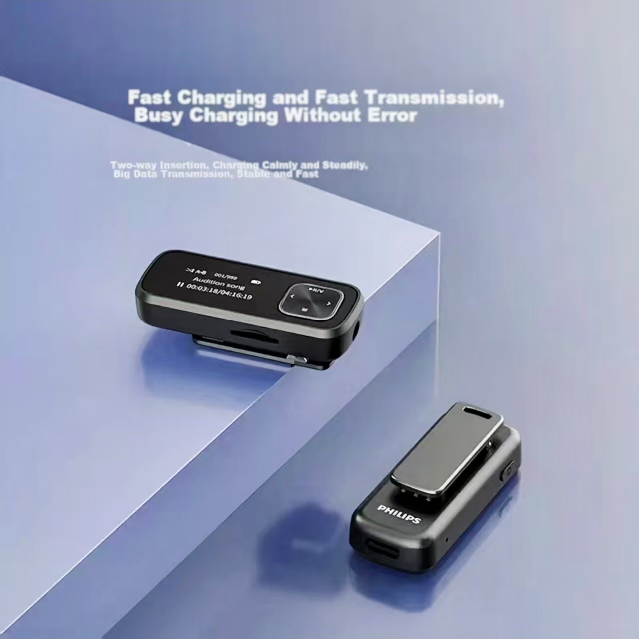 PHILIPS SA1102 Спортивный MP3 плеер с 32 ГБ картой памяти FM-радио запись черный Цвет：SA1102 черныйВерсия：С 32 ГБ
