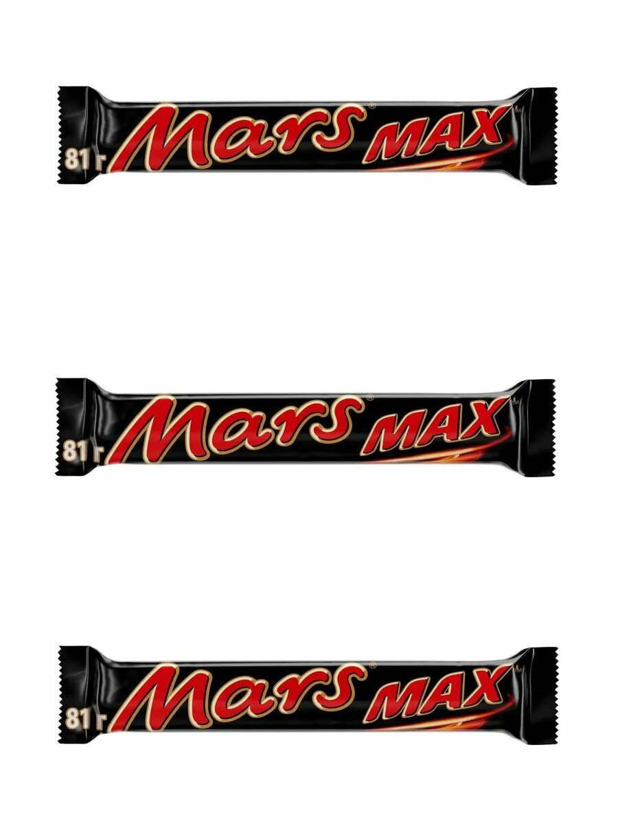 Mars Шоколадный батончик с нугой и карамелью, 3 шт х 81 г