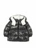 Пуховик Moncler, размер 2 года, серый/синий/голубой