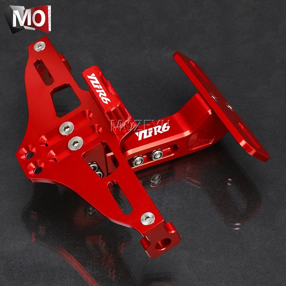 Красный держатель номерного знака для Yamaha YZF R6 1999-2006