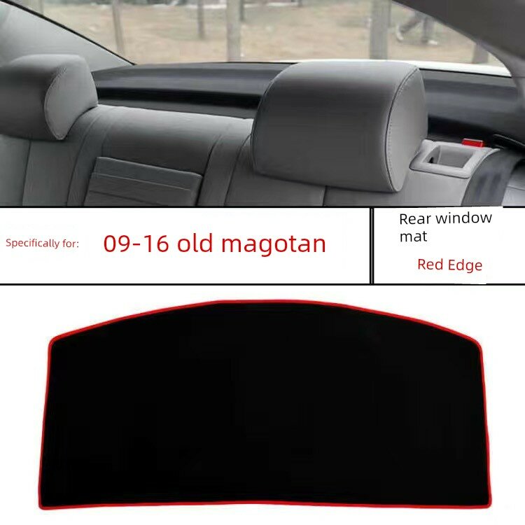 Нескользящая задняя оконная коврик для Volkswagen Magotan 2007-2016, красная кромка автомобильный аксессуар