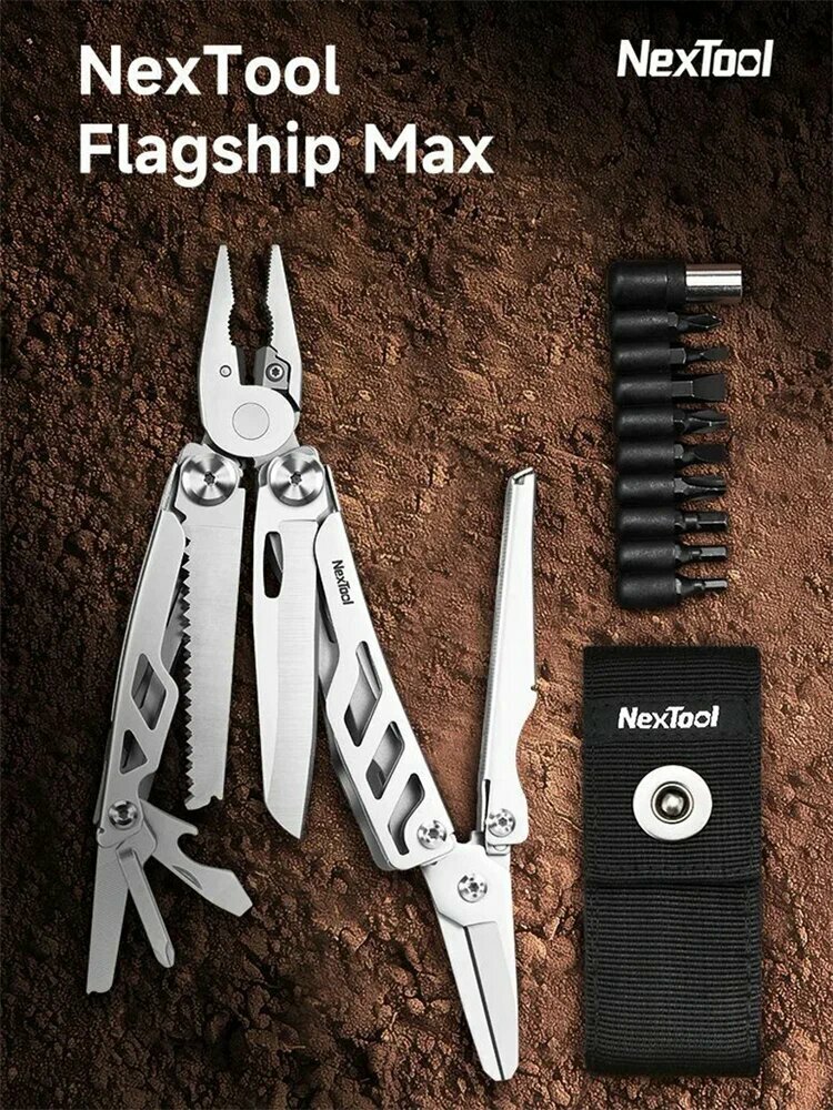 NeXTool Мультитул EDC универсальный NexTool Flagship Max NE20310 серебристый — фото 1