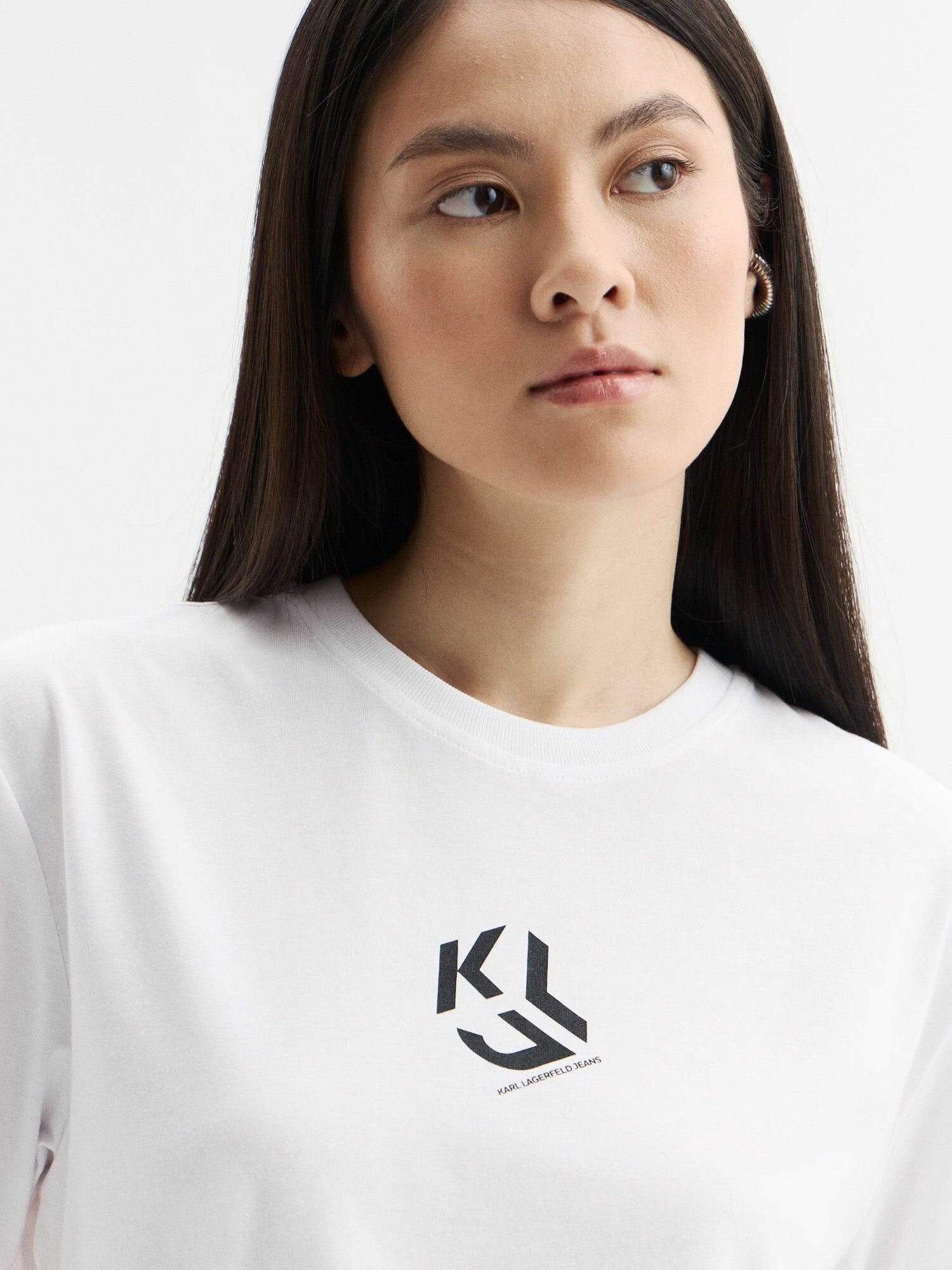 Футболка KARL LAGERFELD JEANS, 1 шт., размер S, белый — фото 1