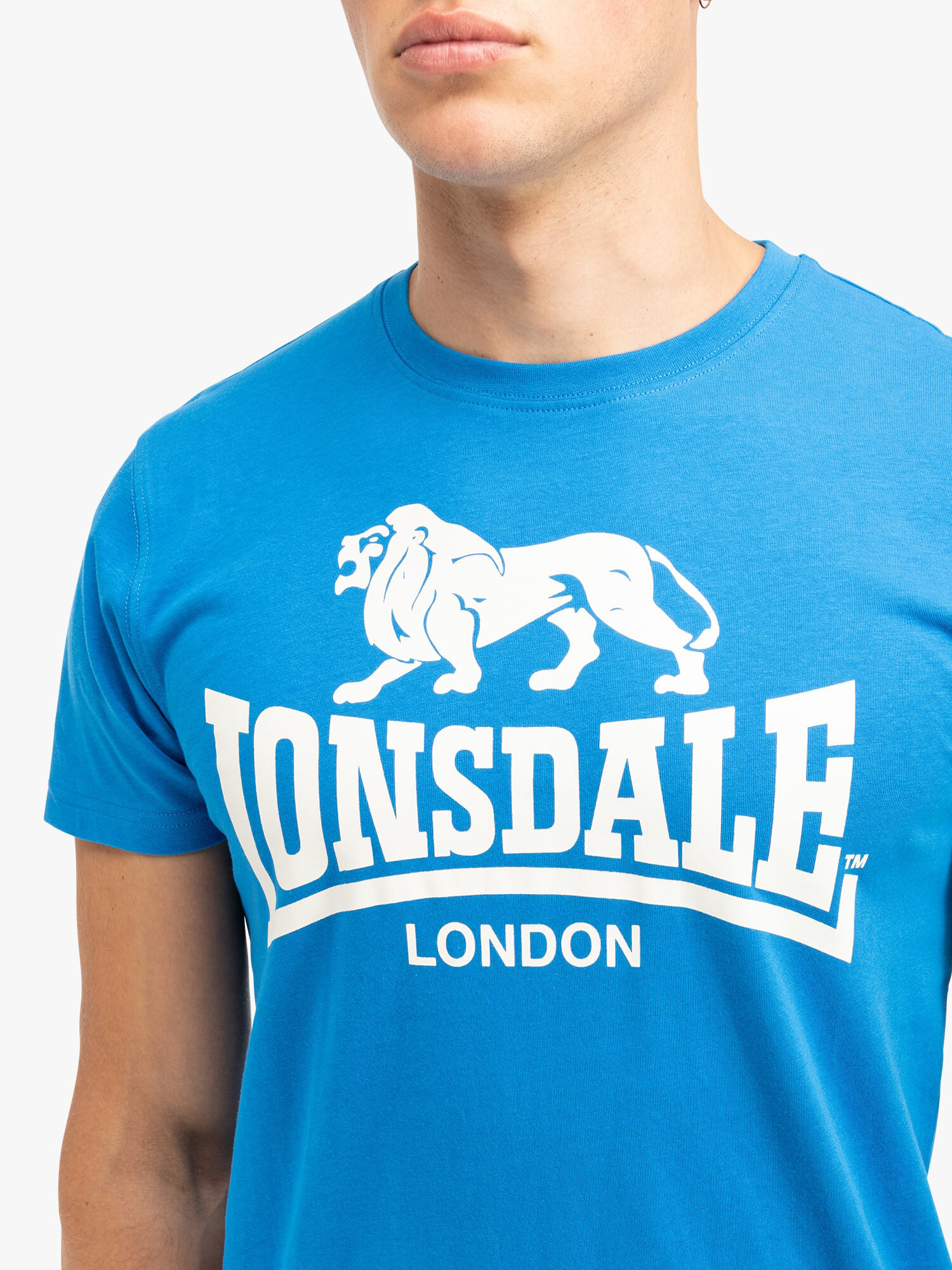Футболка LONSDALE, размер XL, Royal Blue/White — фото 1