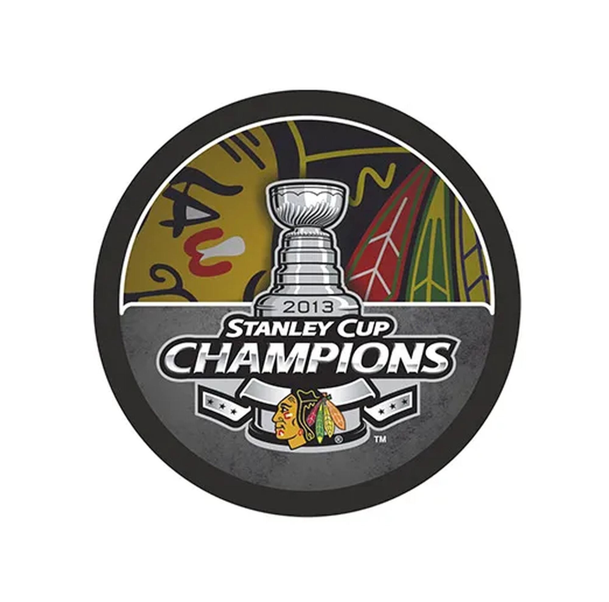 Шайба Rubena НХЛ Чикаго Champions 2013 1-ст, резина, цвет черный