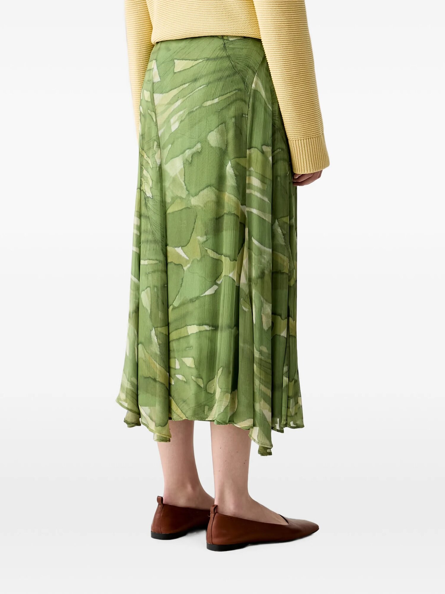 Юбка Pedro del Hierro Leaf-pattern midi skirt, размер 40 — фото 1
