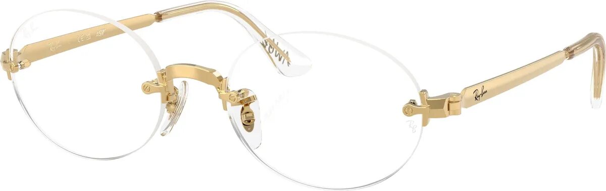 Оправа Ray-Ban 0RX3929V 2500, тип оправы безободковая, материал оправы металл, пол женские, форма оправы овальная