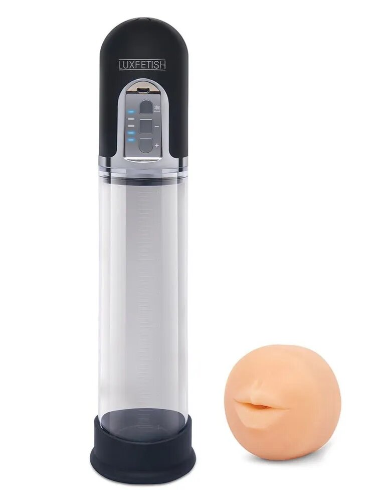 Автоматическая вакуумная помпа мастурбатор 2 в1 Blowjob Auto Sucker & Penis Enlarger Pump
