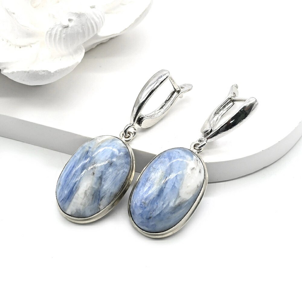 Серьги, кианит