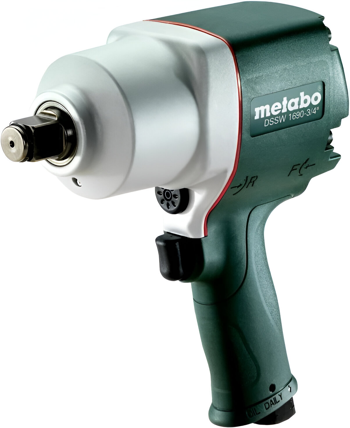 Гайковерт Metabo DSSW 1690-3/4" 601550000, питание от пневмокомпрессора, зеленый/серый
