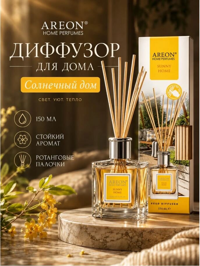 Диффузор для дома Areon Sunny home / солнечный дом 150 мл.