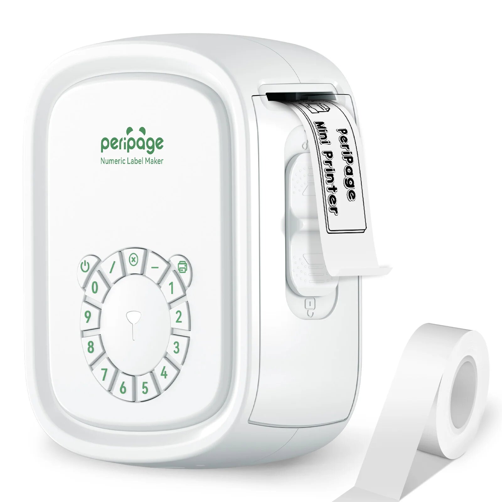 Peripage Numeric Label Maker Зеленый, White printer