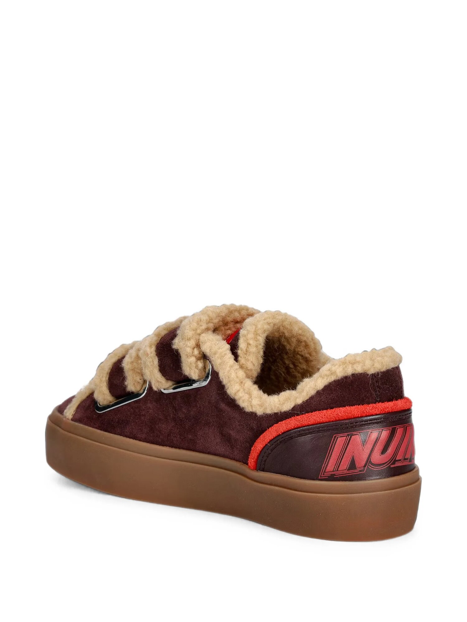 Кроссовки INUIKII Lila touch-strap sneakers, размер 36, коричневый — фото 1