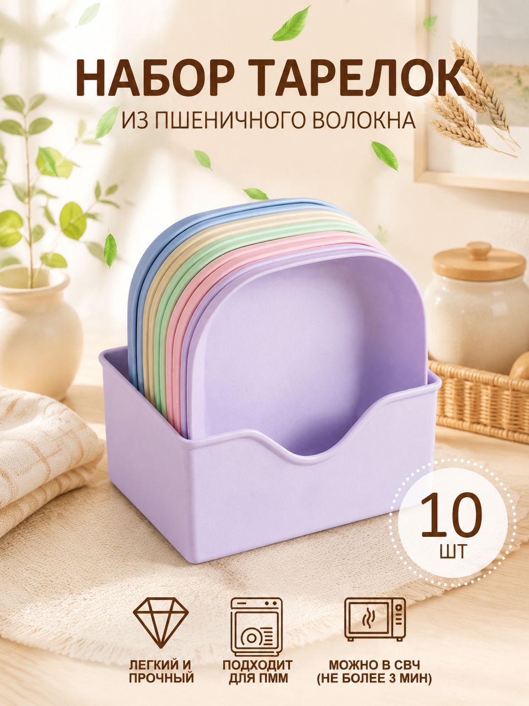 Селедочница 12.5 см abs пластик 11 шт цвет разноцветный