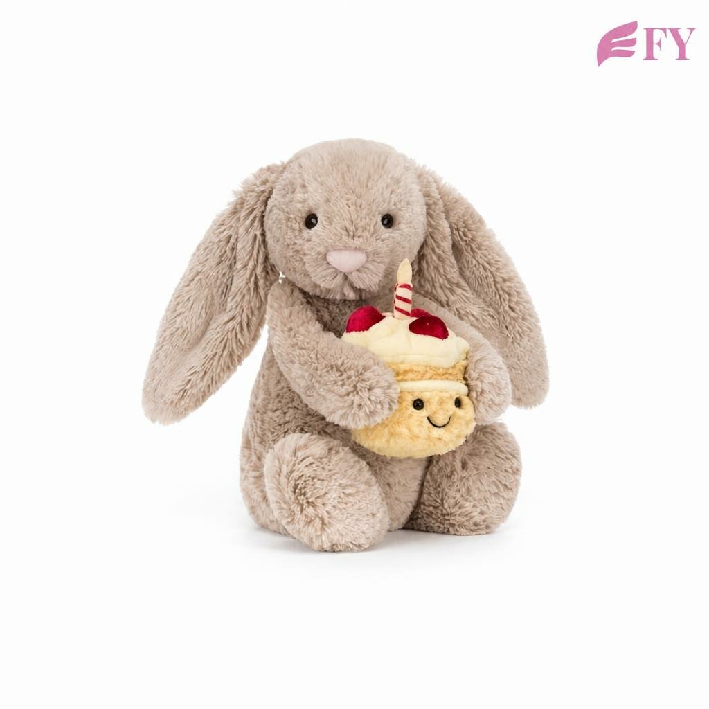 Мягкая игрушка JELLYCAT 31cm, Bashful Bunny Подарок на день рождения куклы-кролика