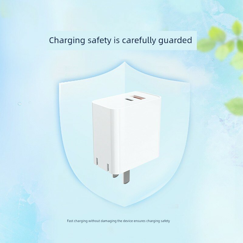 Минисо 20W PD+QC двухпортовое быстрое зарядное устройство для телефона белый ST513