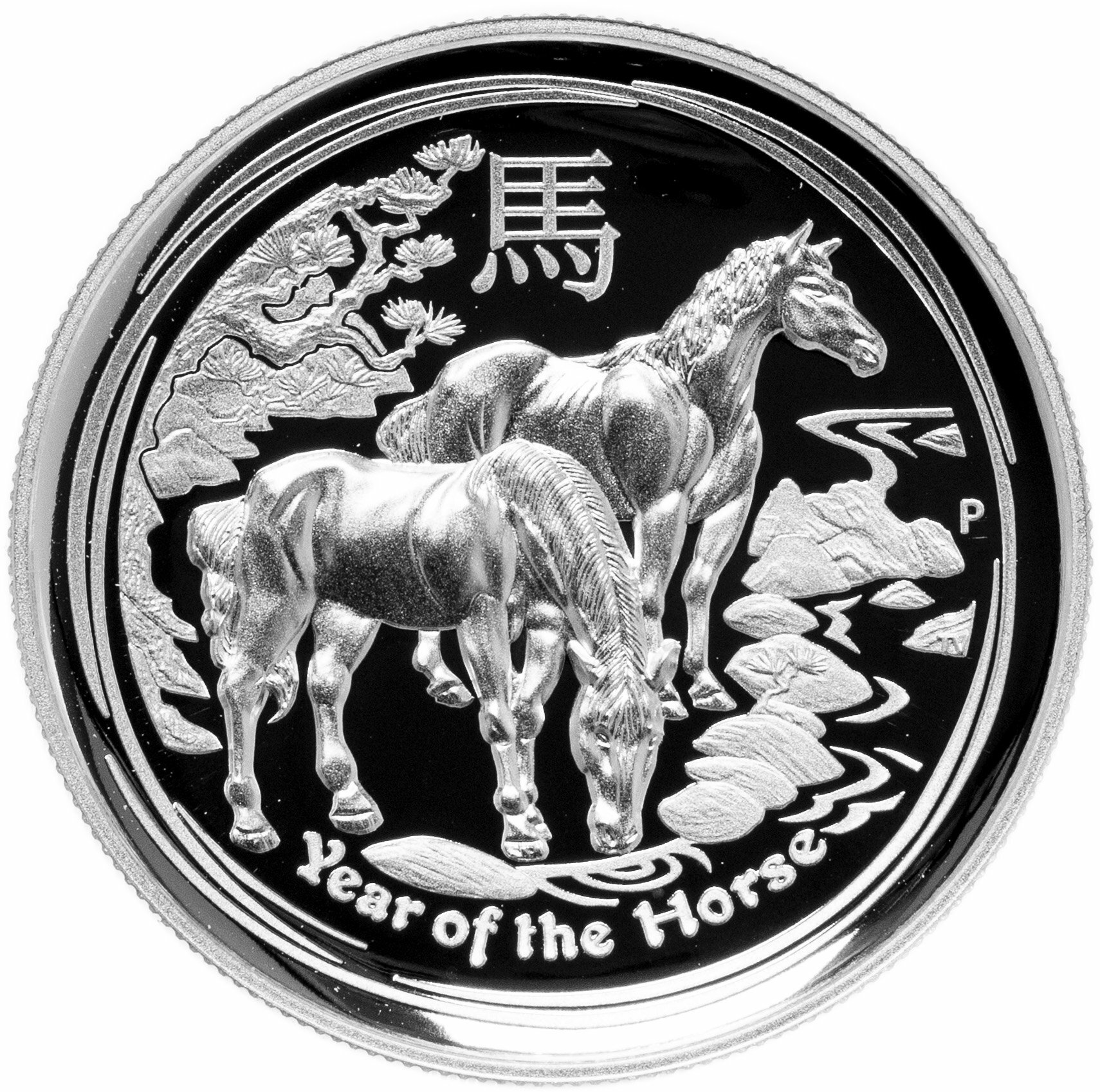 Австралия 1 доллар 2014 Proof "Лошадь - лунар - лунный календарь" в футляре, Серебро 999