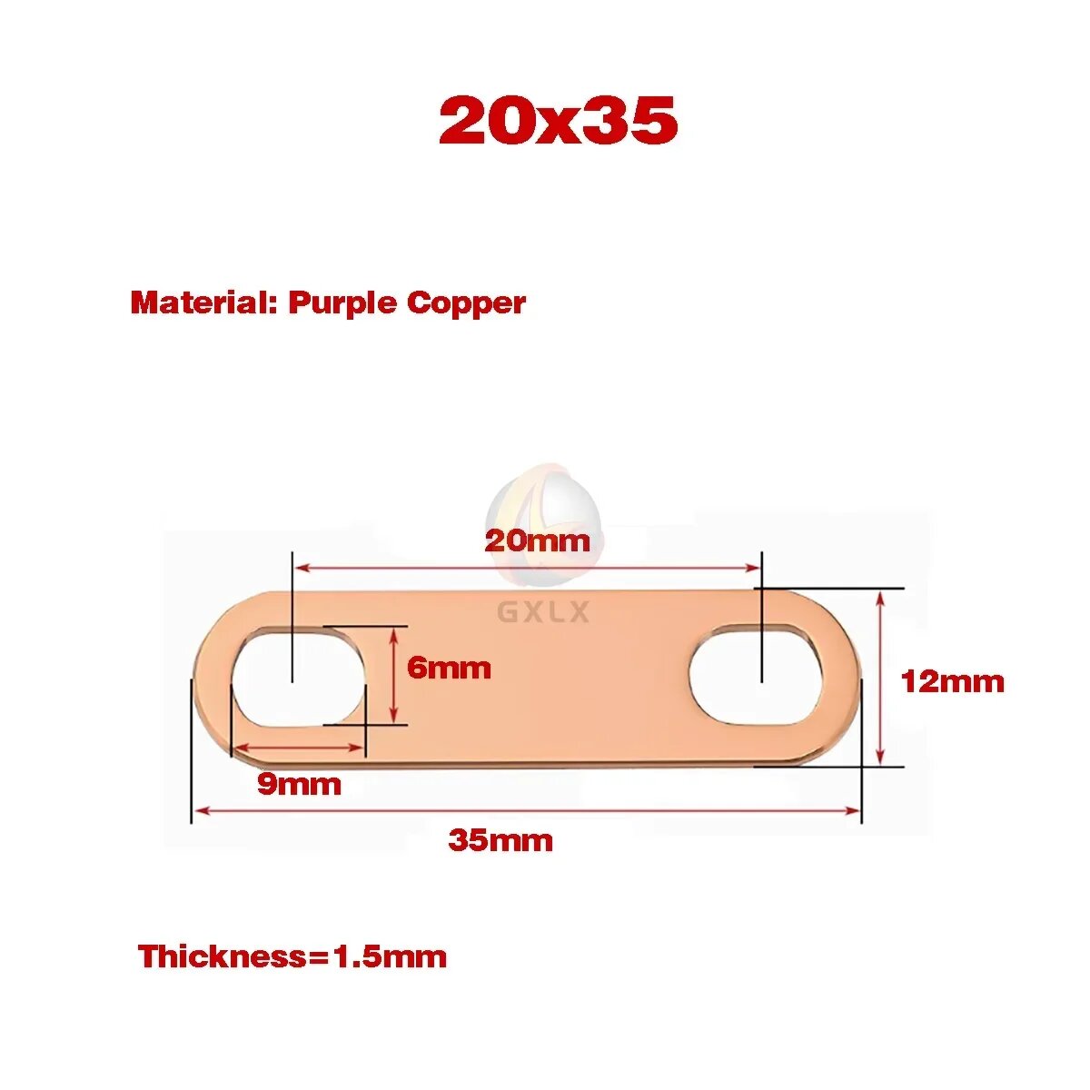 Медные соединительные пластины 10pcs 20x35