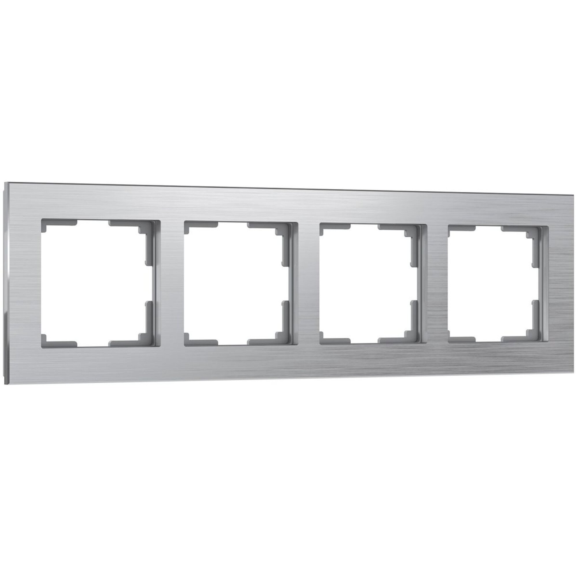 W0041706/ Рамка на 4 поста, Aluminium (цвет алюминий), 1 шт.