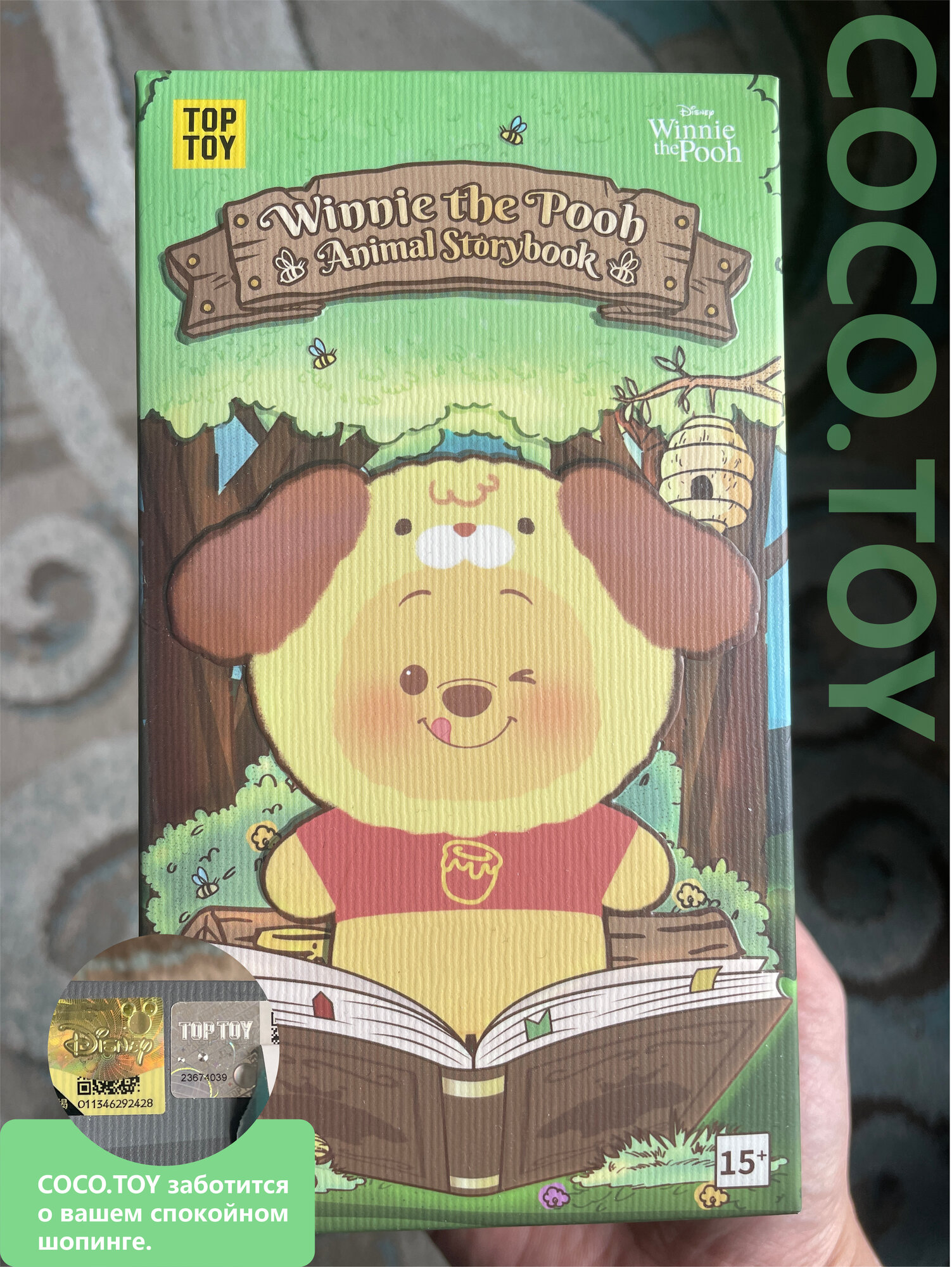 Disney винни пух игрушка Top Toy Winnie Animal StoryBook Blind box Стекающаяся кукла сюрприз случайный вид 1 шт COCO.TOY