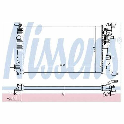 Радиатор охлаждения Nissens 637647 для Renault GRAND SCENIC III JZ01 III, Megane III, Scenic III