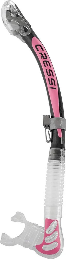 Трубка для дайвинга и подводного плавания Cressi Alfa Dry 2 клапана серый/розовый