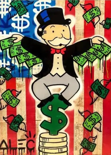 Печать на холсте Alec Monopoly 50x70см, PF54405