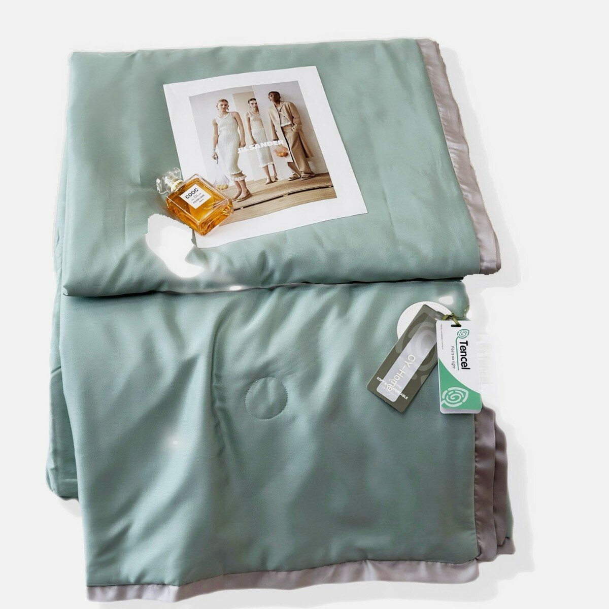 Летнее покрывало Tencel зеленого цвета, 200x230 см, легкое покрывало из волокна Lenzing для кондиционера