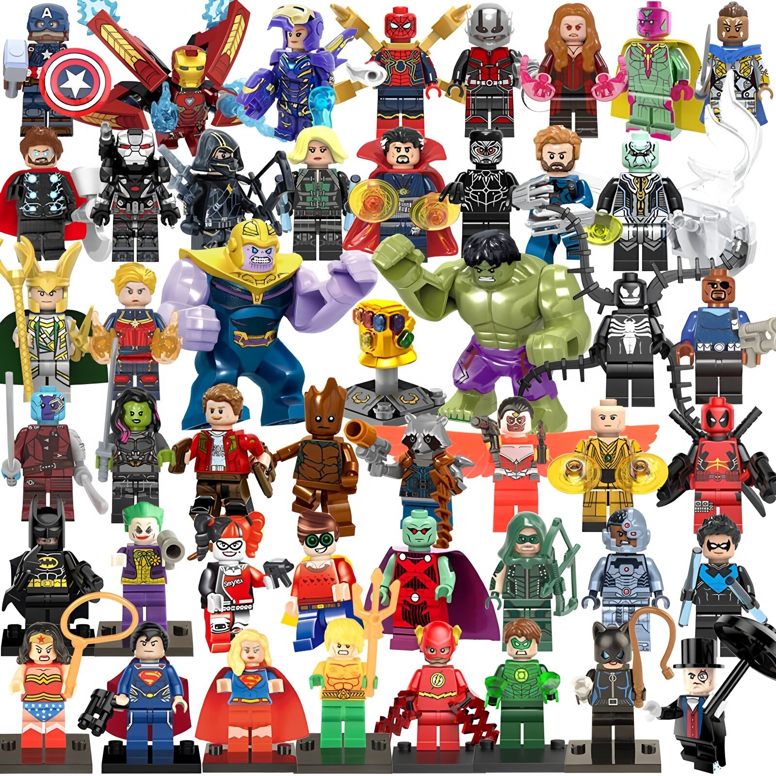 Лего фигурки Марвел 48 шт / фигурки супергероев Marvel / минифигурки мстители